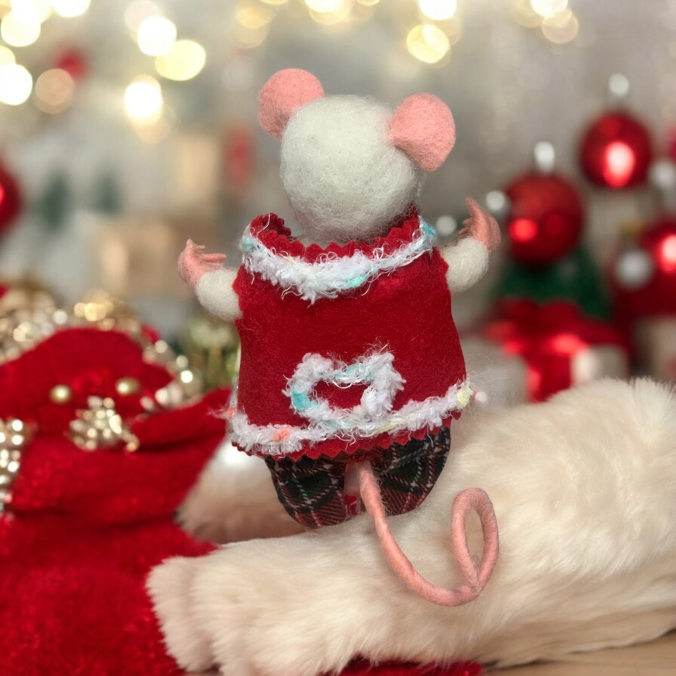 Needle Felted Mouse | Handmade Wool Animal Toy | Cute Mouse Figurine ...