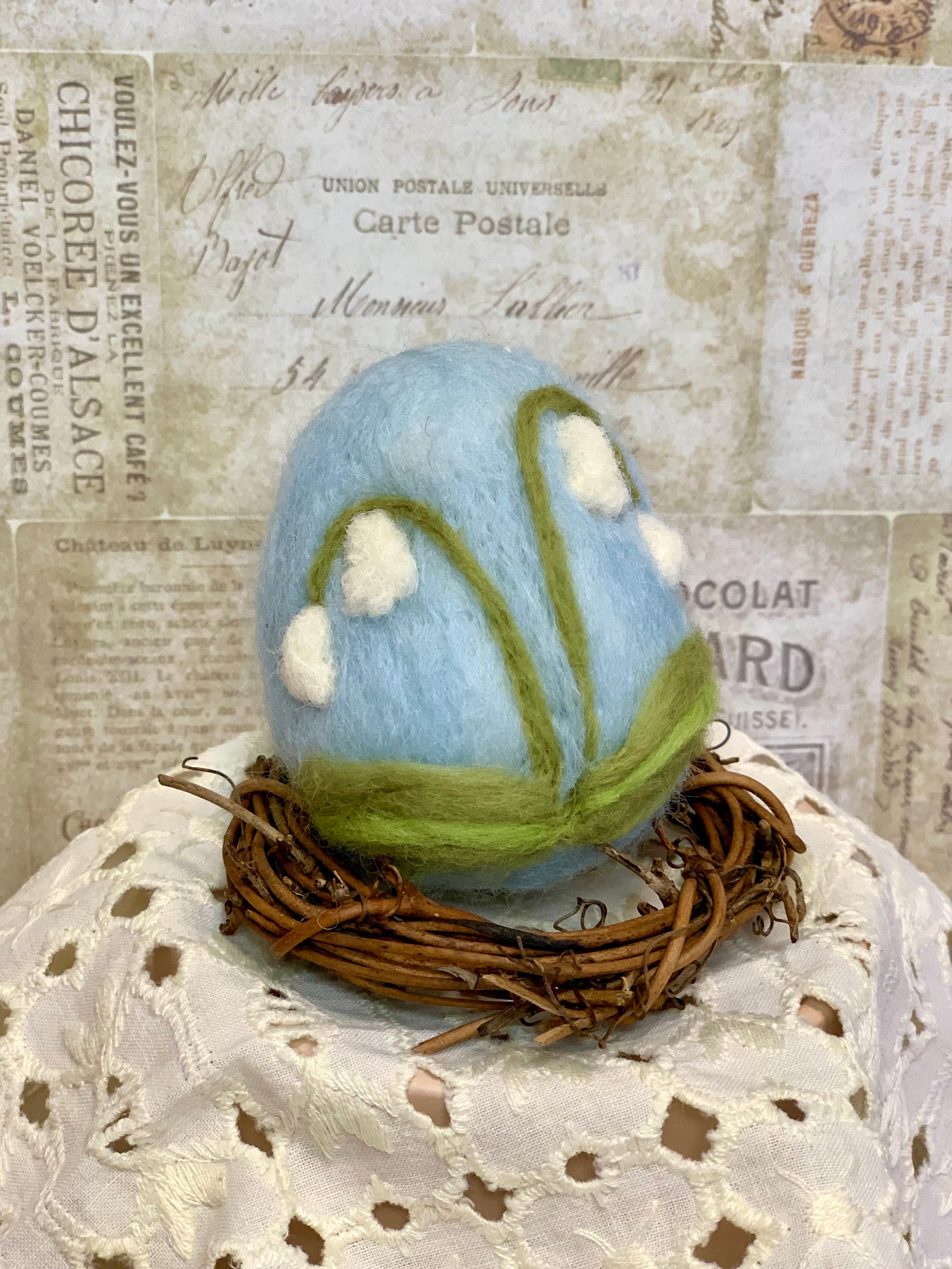 Handmade Wool Felt Floral Design Eggs for Easter | Felt Easter Ornamen ...