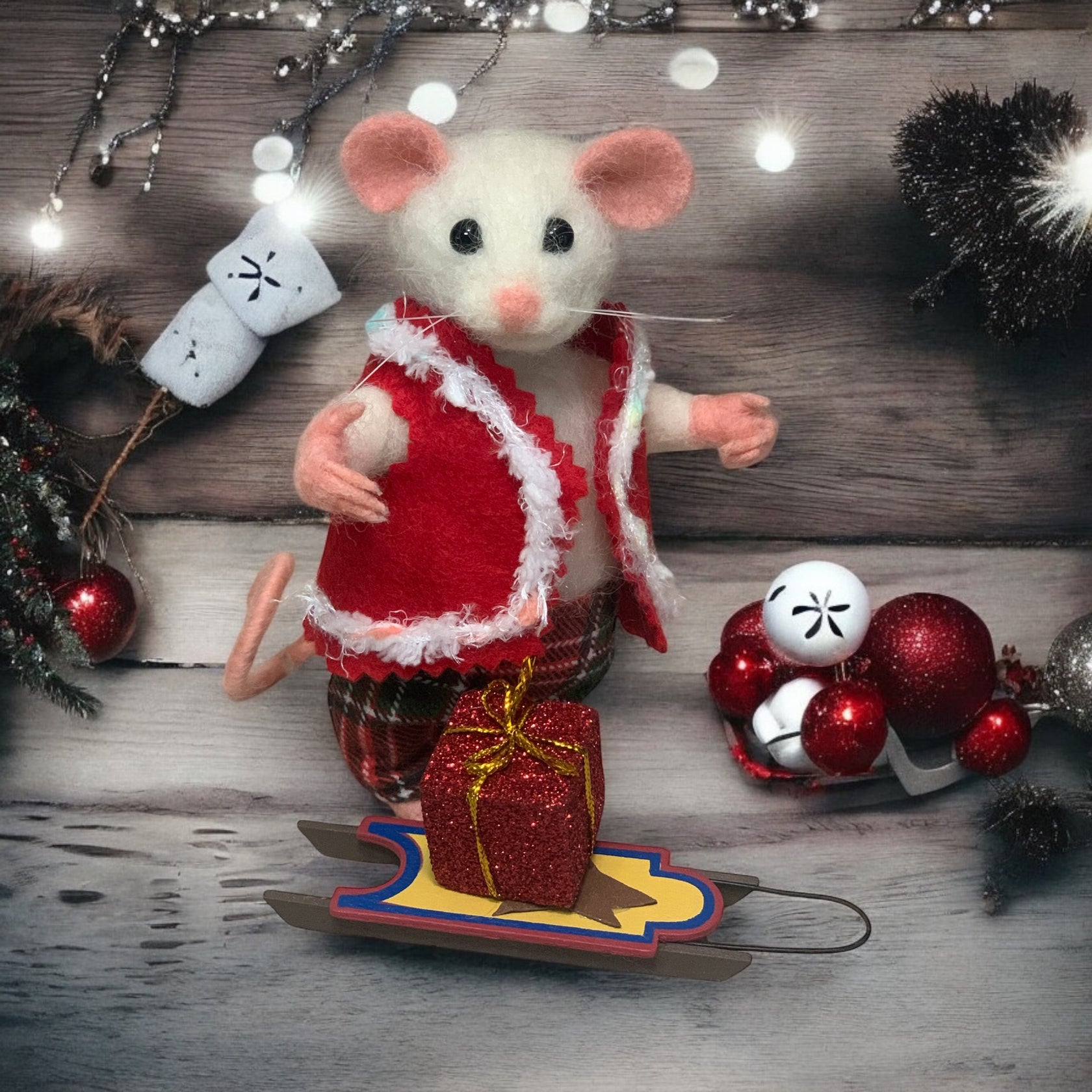 Needle Felted Mouse | Handmade Wool Animal Toy | Cute Mouse Figurine ...