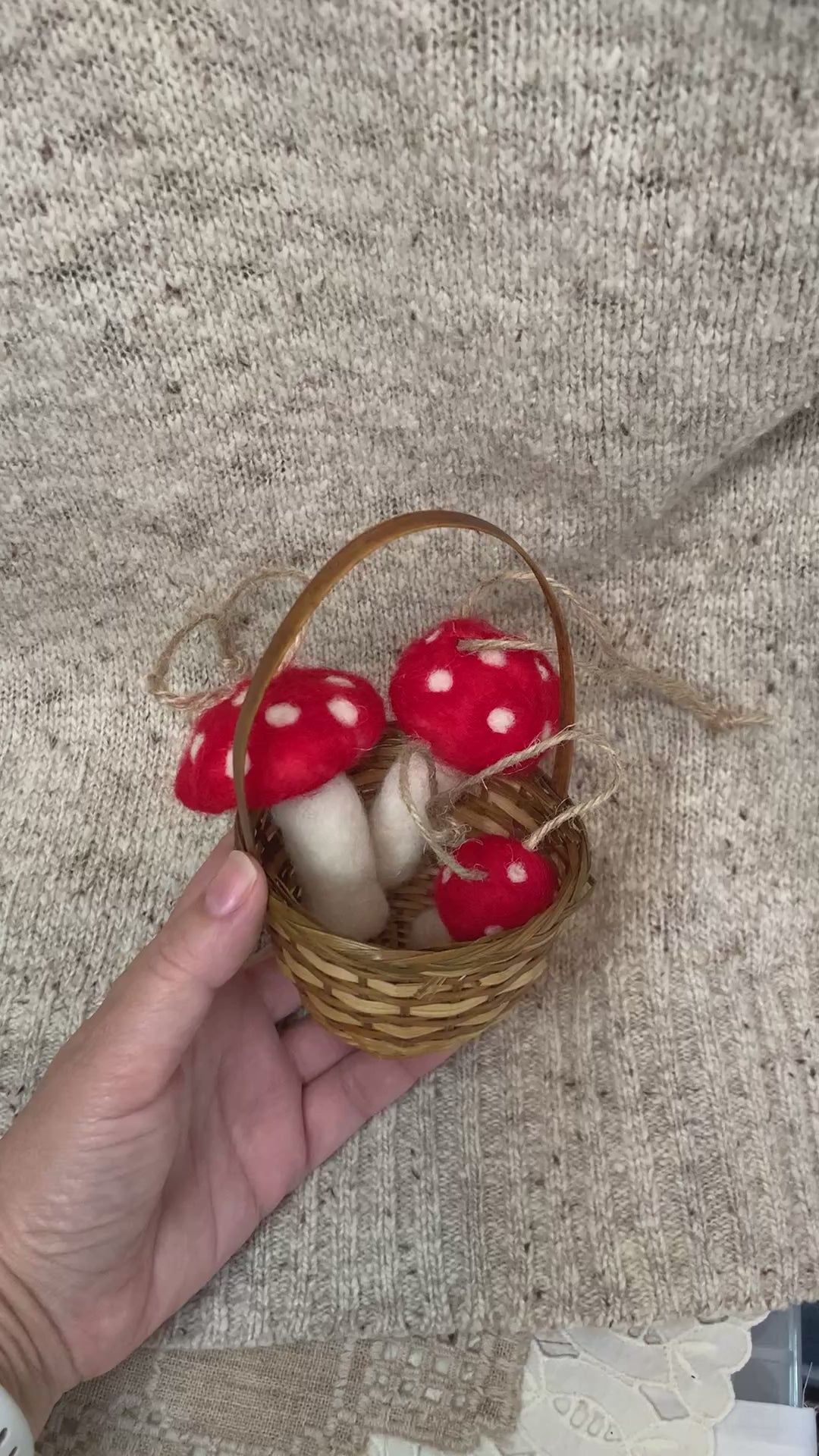 Needle Felted Toadstool Mushrooms – Magical Fairy Decor, Whimsical Woo ...